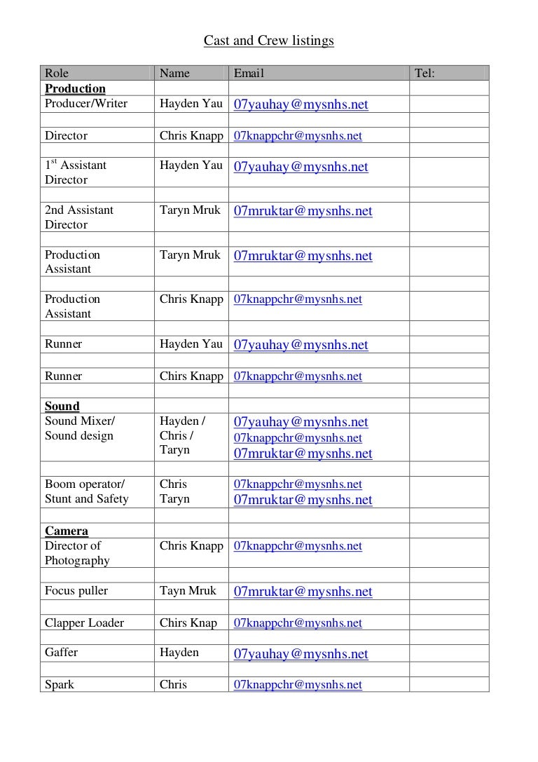 Crew And cast List crew-and-cast-list