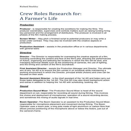 Organisational charts Of Film Production Organisational Chart One | PPTX