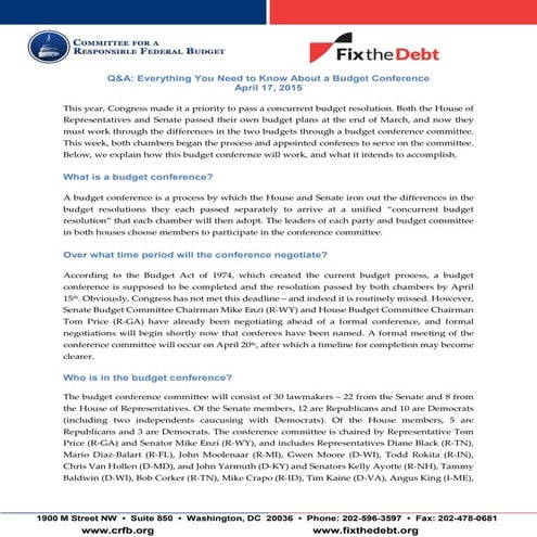 Everything You Need to Know About a Budget Conference | PDF