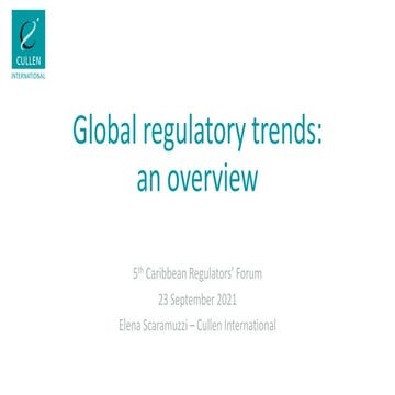 An overview of Global regulatory trends | PPT