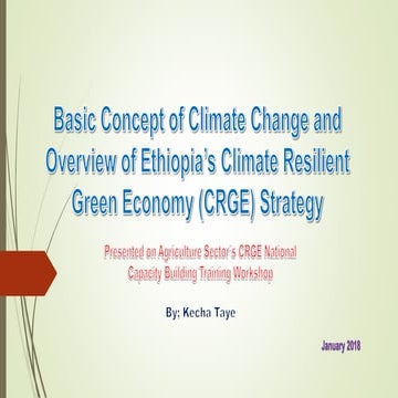 Basic Concept of Climate Change and Overview of Ethiopia’s Climate ...