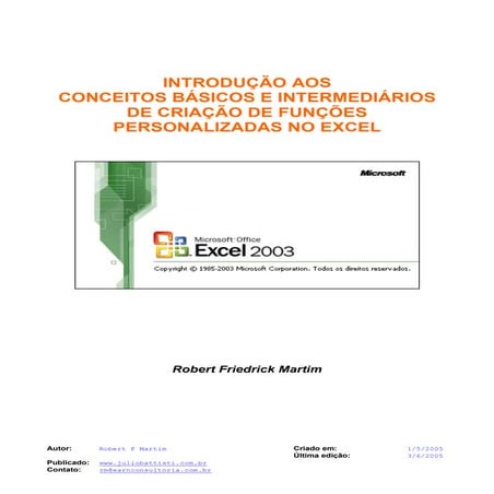 Criando Funcoes Personalizadas Excelpdf