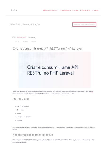 Criar E Consumir Uma Api Restful No Php Laravelpdf 0772