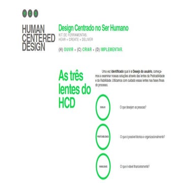 Metodologia HCD - Design Centrado no Humano | PPT