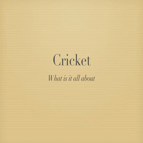 Basic Cricket Rules | PPT