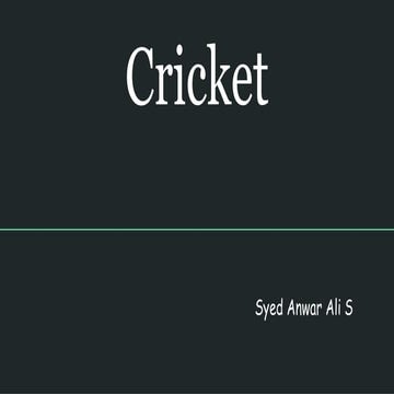 Cricket | PDF