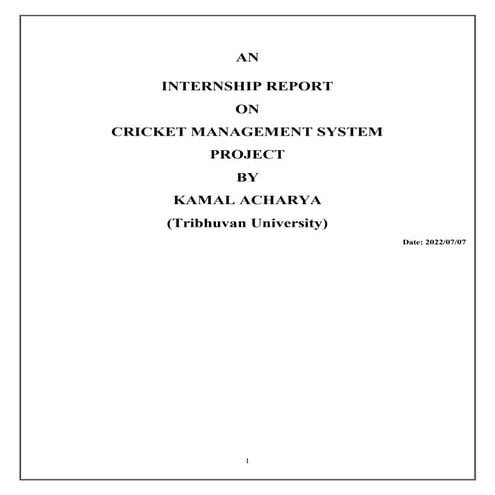 Cricket management system ptoject report.pdf