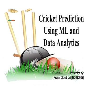 Cricket Prediction Using ML and Data Analytics.pptx