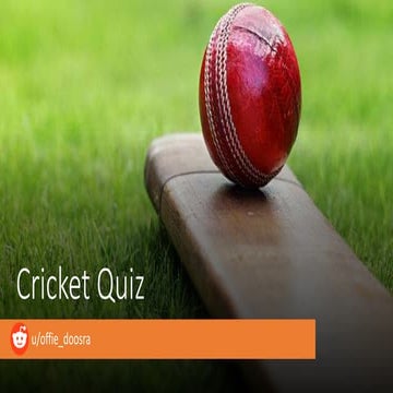 Cricket quiz 2021 | PPTX