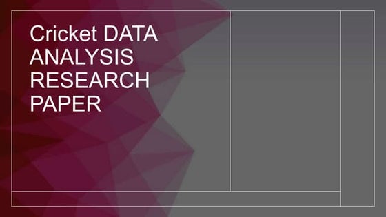 IPL Match winning prediction using machine learning | PPTX
