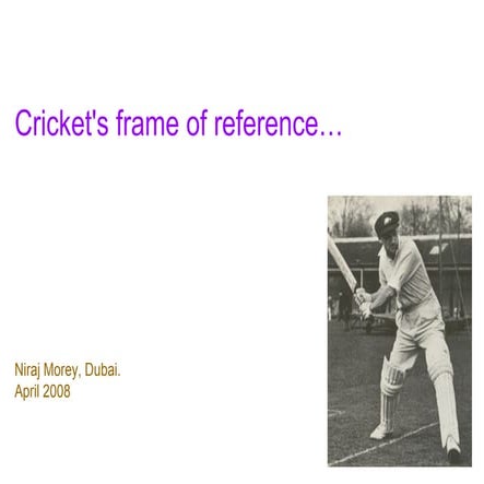 Cricket's frame of reference... | PPT