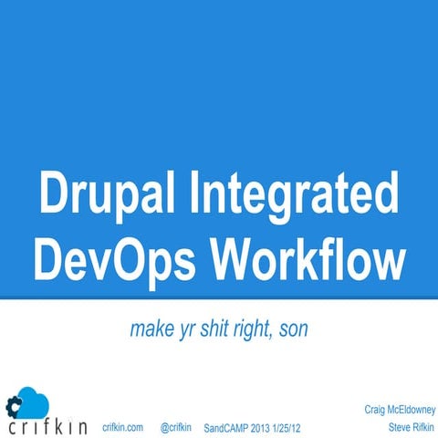 Drupal Integrated DevOps Workflow | PPT