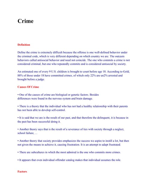 Crime definition | PPTX