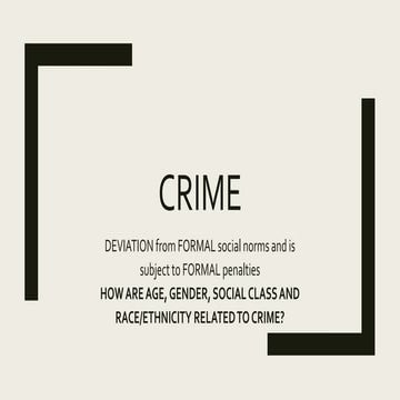 Crime and Deviance | PPTX | Crime & Harmful Acts to Individuals ...