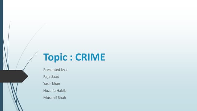 Prevention of Crime | PPT