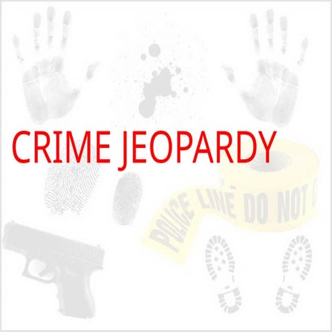 apresentação em jogo com jeopardy sobre crimes | PPTX