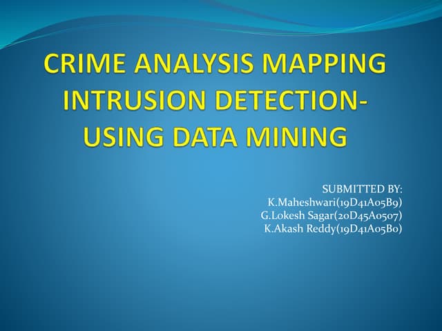 Crime Analysis | PPT