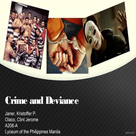Crime and deviance | PPT