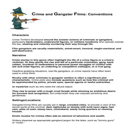 Crime and gangster films | PDF