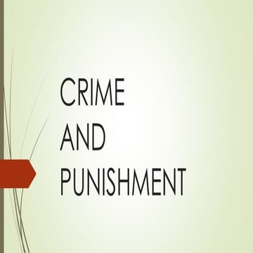 Crime and punishment | PPTX