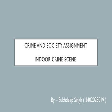 CRIME AND SOCIETY presentation forensic science | PPTX