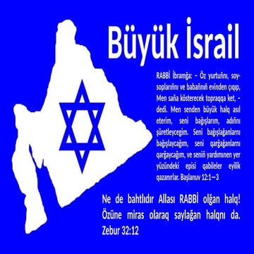 Crimean Tatar Latin The Greater Israel Büyük İsrail Promise