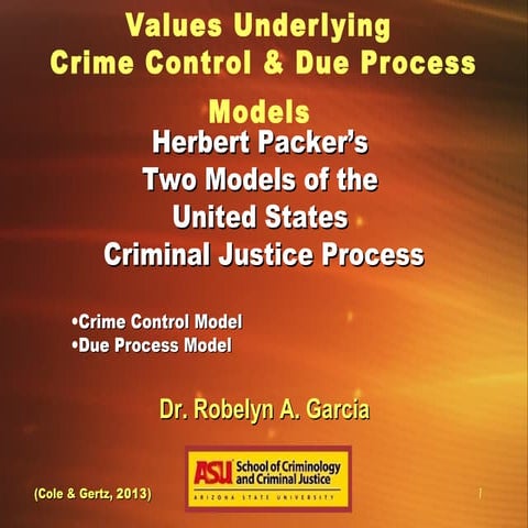 Crime Control and Due Process in the United States | PPT