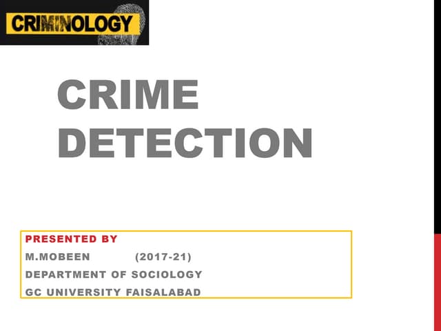 Prevention of Crime | PPT