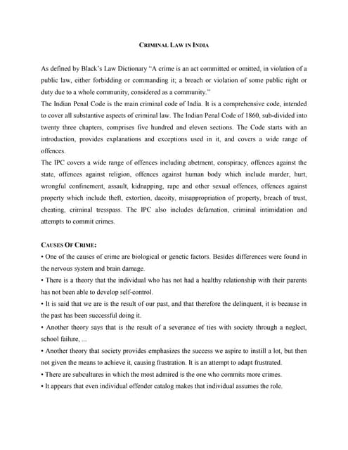 Crime presentation | PPTX