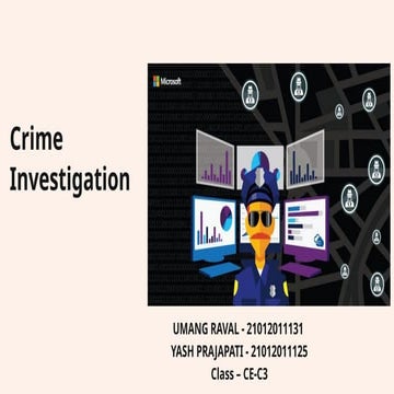 crime invetigation using big data analytic | PPT