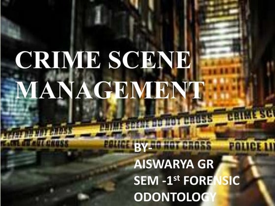 Crime scene investigation lecture | PDF