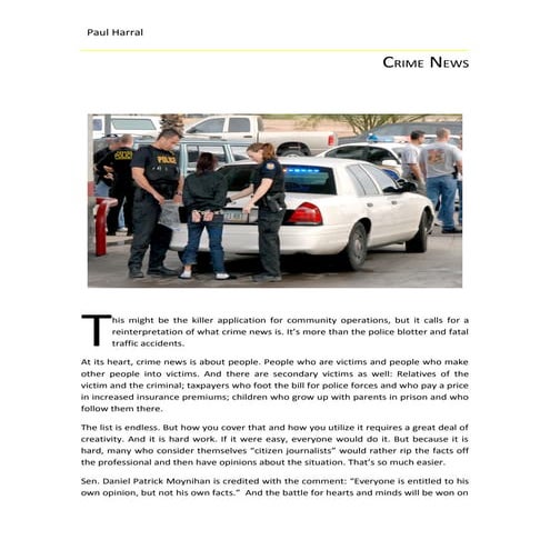Tips for covering crime news | DOC