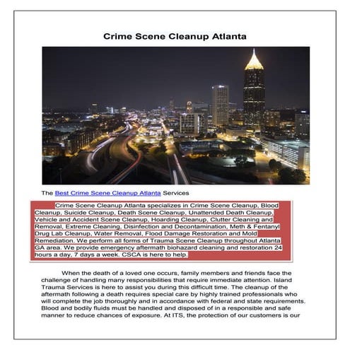 Facts About Crime Scene Cleanup | PPTX