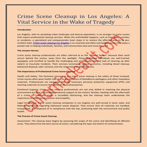 crime scene cleanup Los Angeles.pdf | Free Download