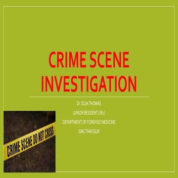 Crime scene management | PDF