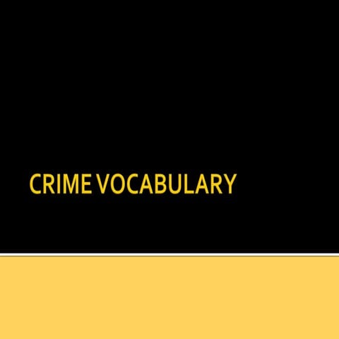 Crime vocabulary | PPT