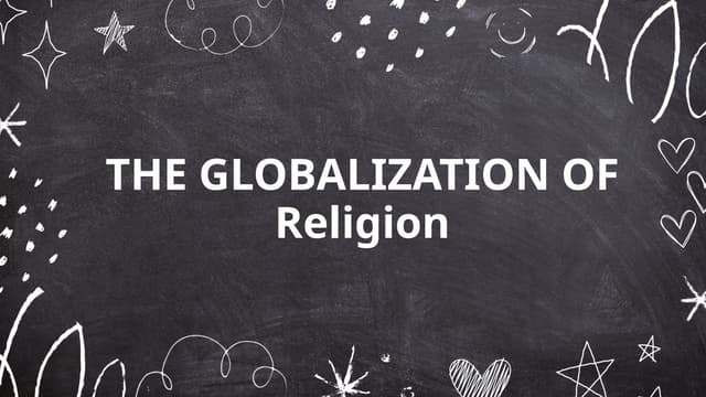 The globalization of religion | PPTX