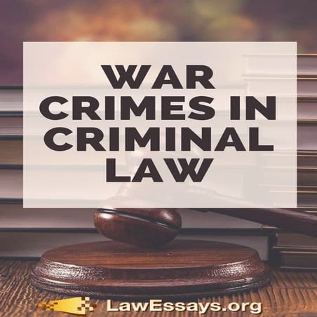 Criminal Law Essay Sample | PDF