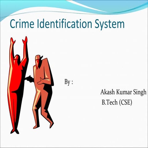 Criminal Identification System MegaMatcher Criminal Investigation