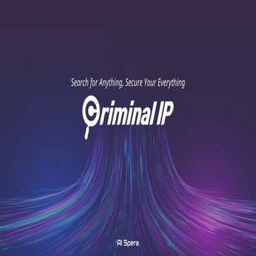 Criminal IP - Threat Intelligence Search Engine | PPT