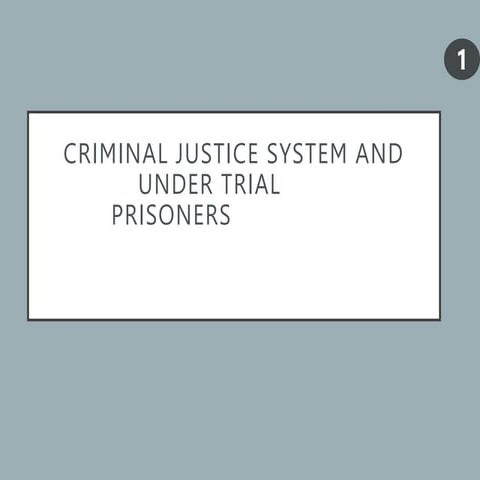 Criminal justice system | PPT