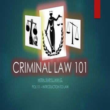 INTRODUCTION TO CRIMINAL LAW | PDF