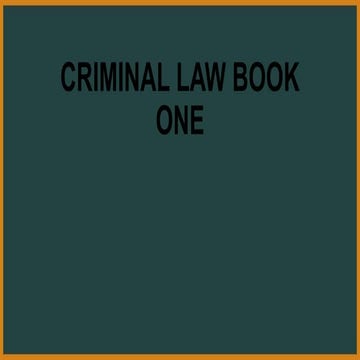 Criminal-Law book 1. base on the RPC OF THE PHILIPPINES | PDF