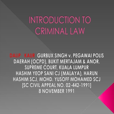 Criminal Law | PPT