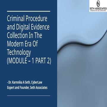 Criminal Procedure and Digital Evidence Collection In The Modern Era Of ...
