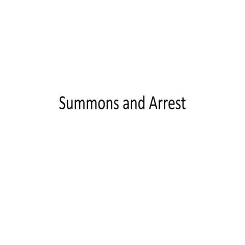 Basic criminal procedures (arrest) | PPT