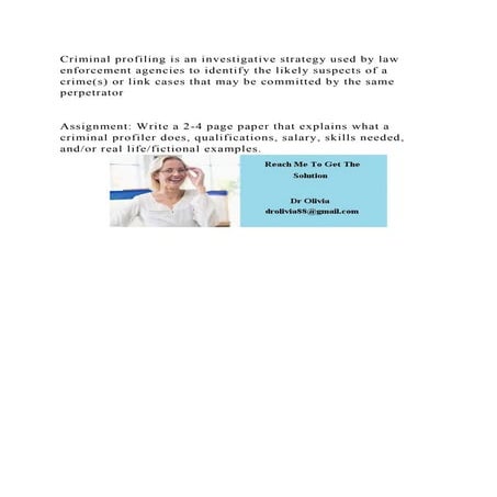 Criminal profiling is an investigative strategy used by law enforcem.docx