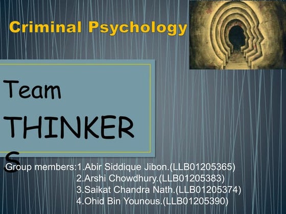 Career path: Forensic Psychology | PPT