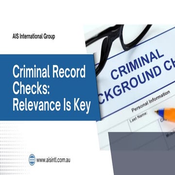 Criminal Intelligence Check (CIC) | PDF