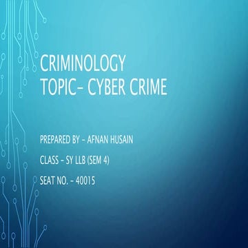 Cyber crime | PPTX